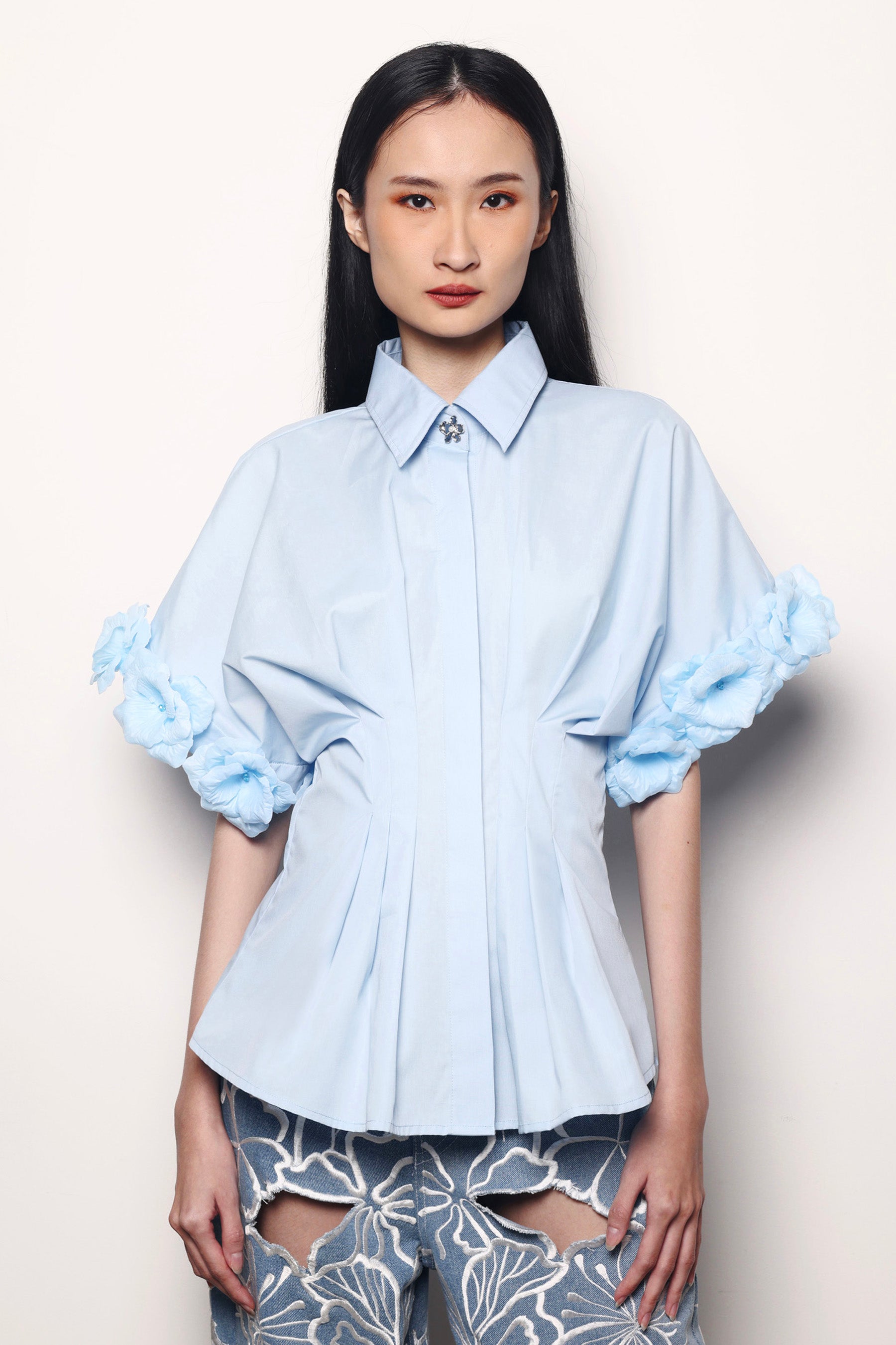 Kara Shirt Blue – Suedeson